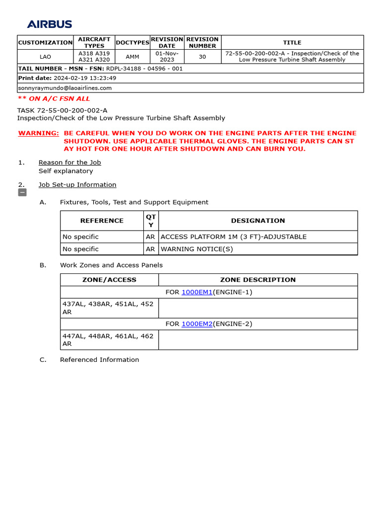 LPT Shaft Inspection | Download Free PDF | Vehicles | Transport