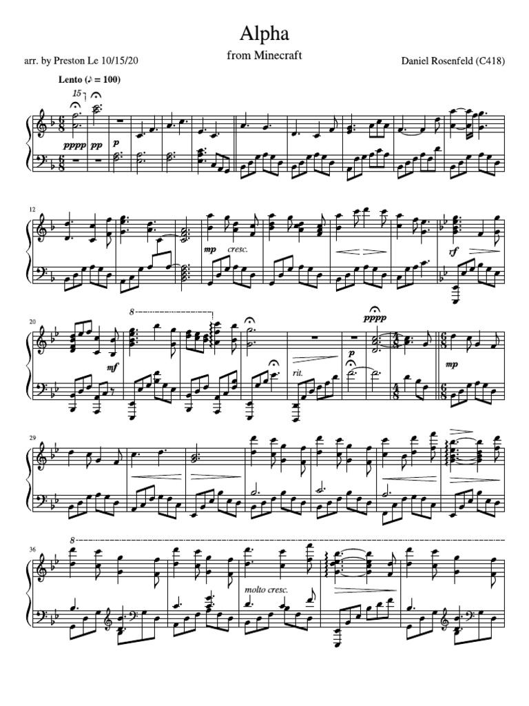 Alpha (Full) - Minecraft Credits End Poem | PDF