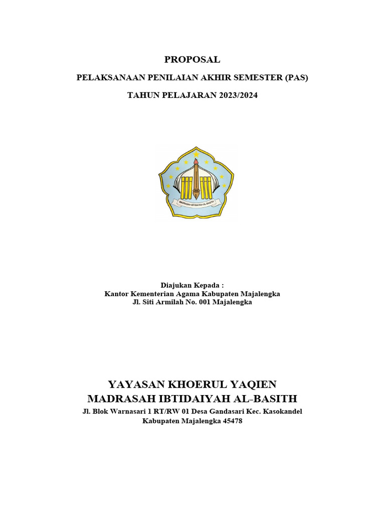 Proposal Pas 2023-2024 | PDF