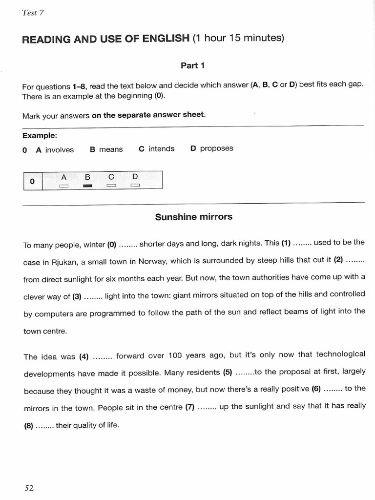 FCE Test 7 | PDF