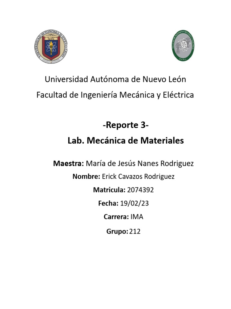 ECR - 2074392 - Reporte 3 | PDF | Ciencia y matemáticas