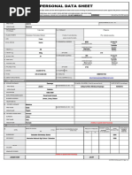 CS Form No. 212 Personal Data Sheet Revised | PDF