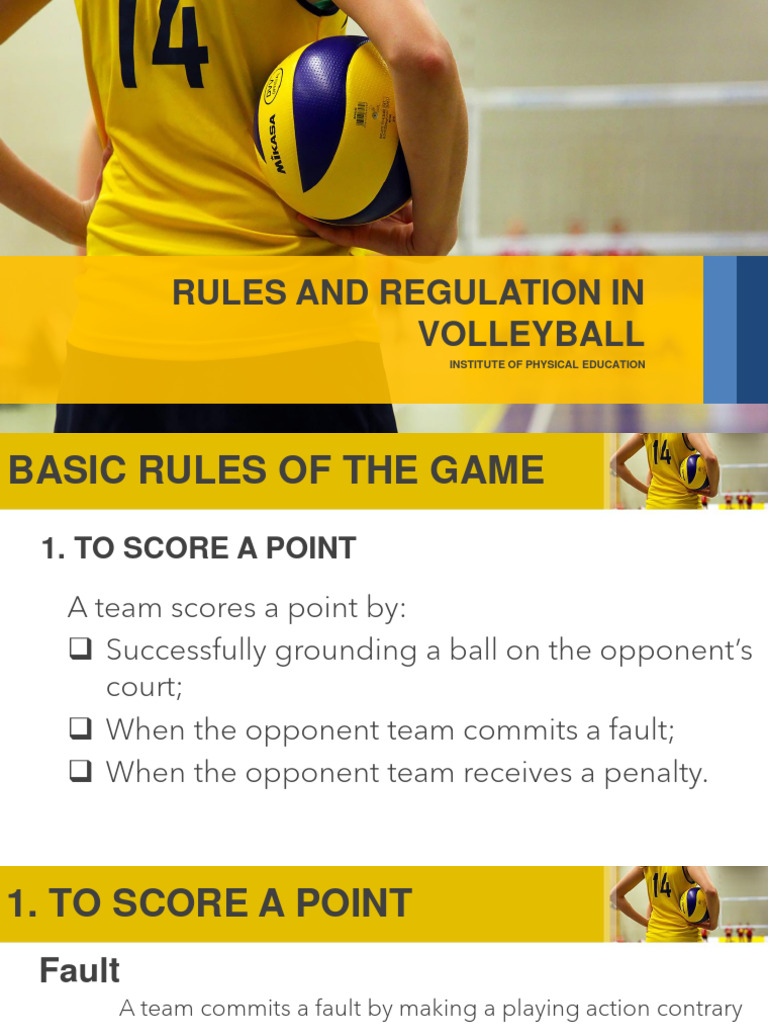 Module 5B Rules and Regulations in Volleyball | PDF | Volleyball ...