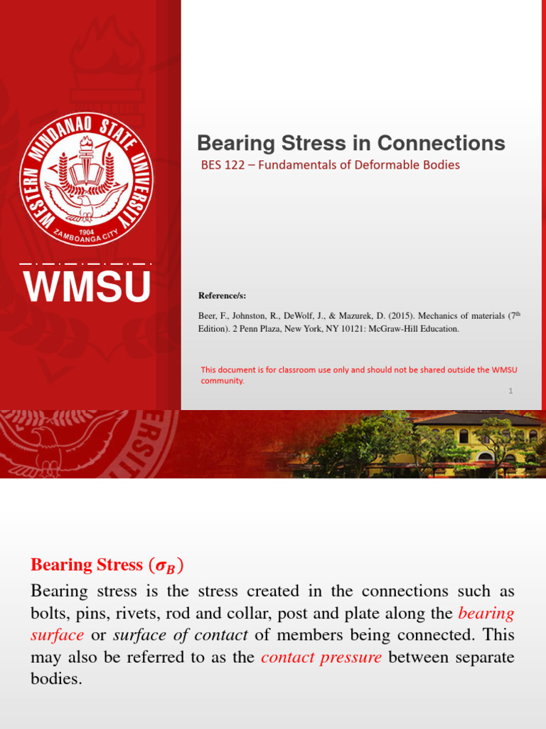 Bearing Stress | PDF | Stress (Mechanics) | Rivet