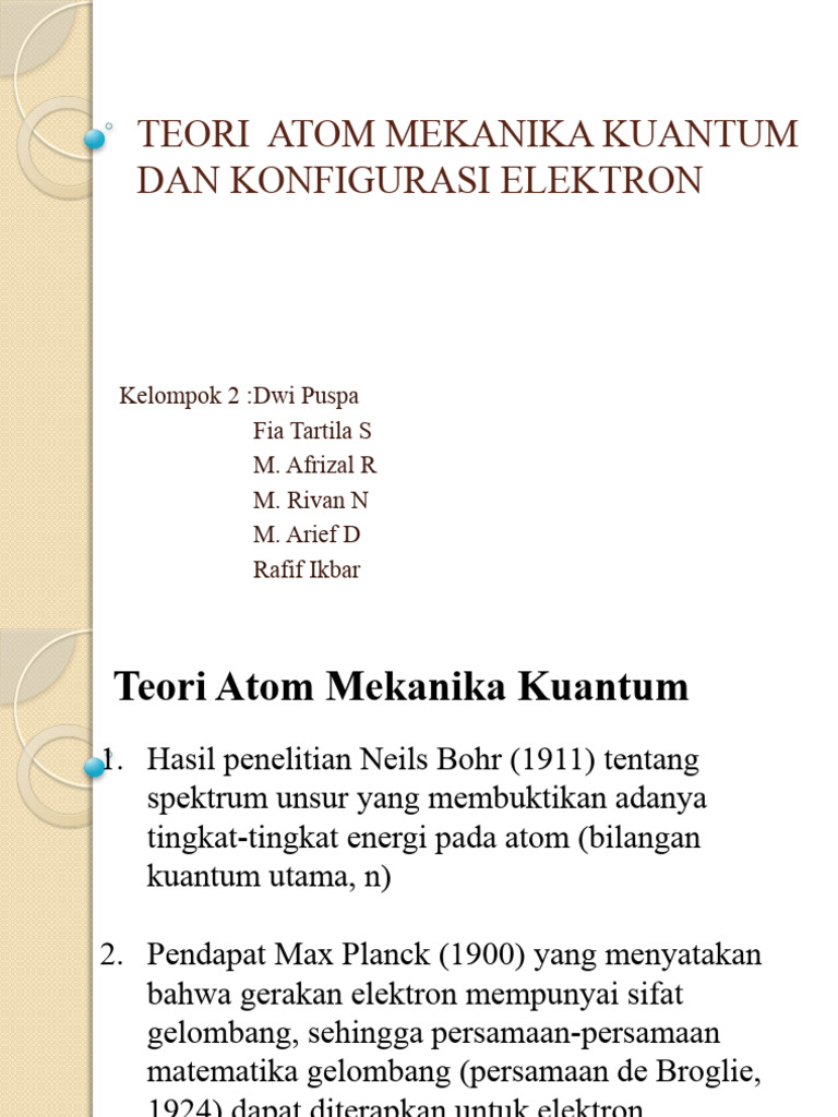 Mekanika Kuantum 1 | PDF | Sains & Matematika