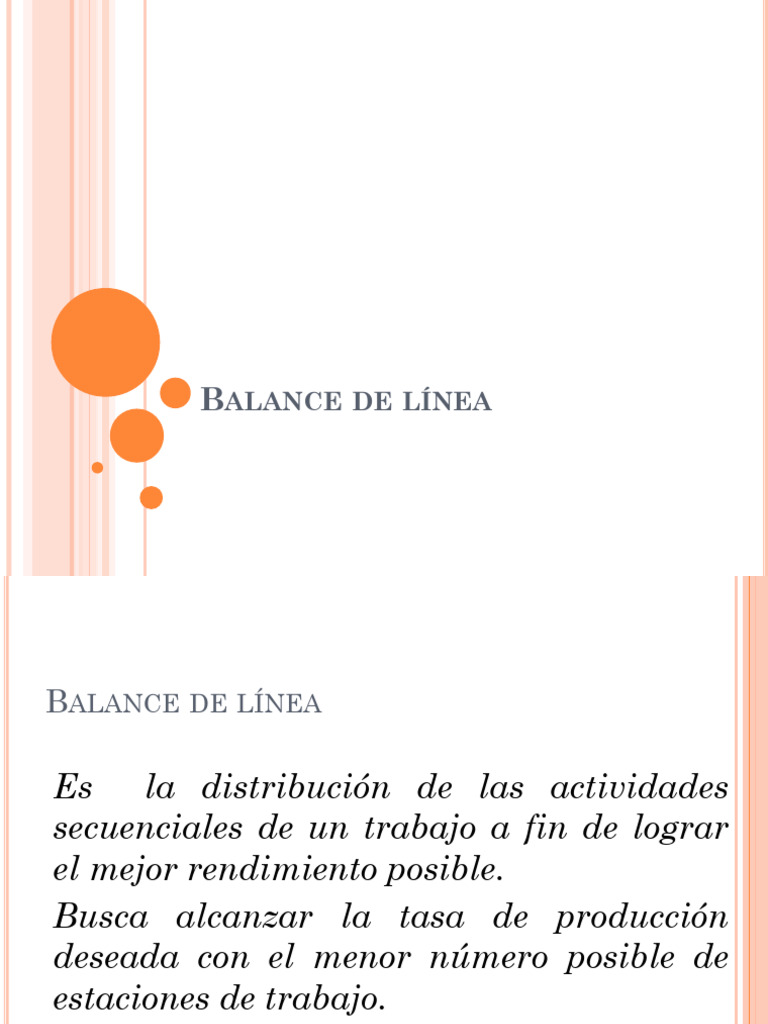 DPL Balance de línea (teoría) | PDF