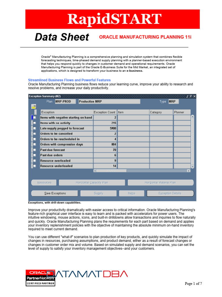 11 ORACLE MANUFACTURING PLANNING 11i | PDF | Electronic Business | Simulation