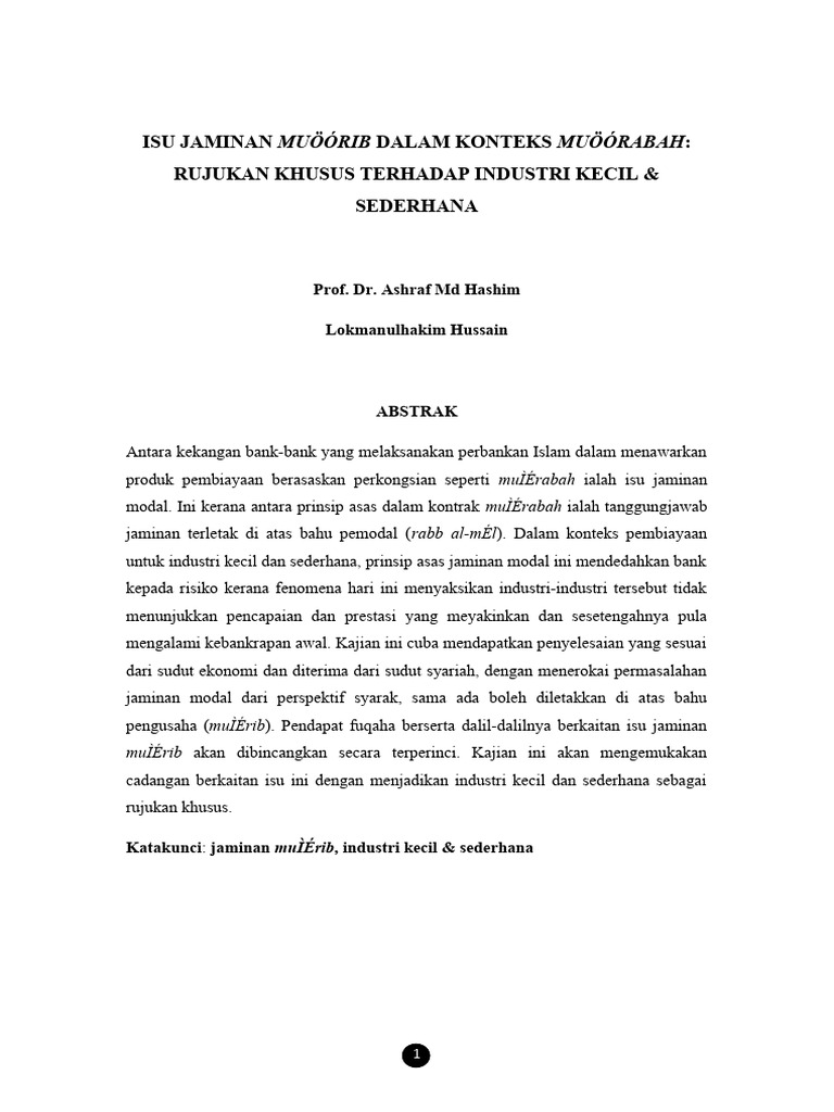 IRP41 Daman Al-Mudarib Malay | PDF