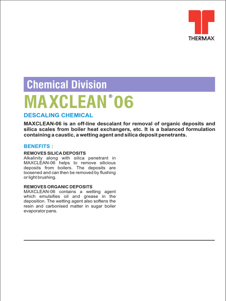 Maxclean 06 | PDF | Chemistry | Materials