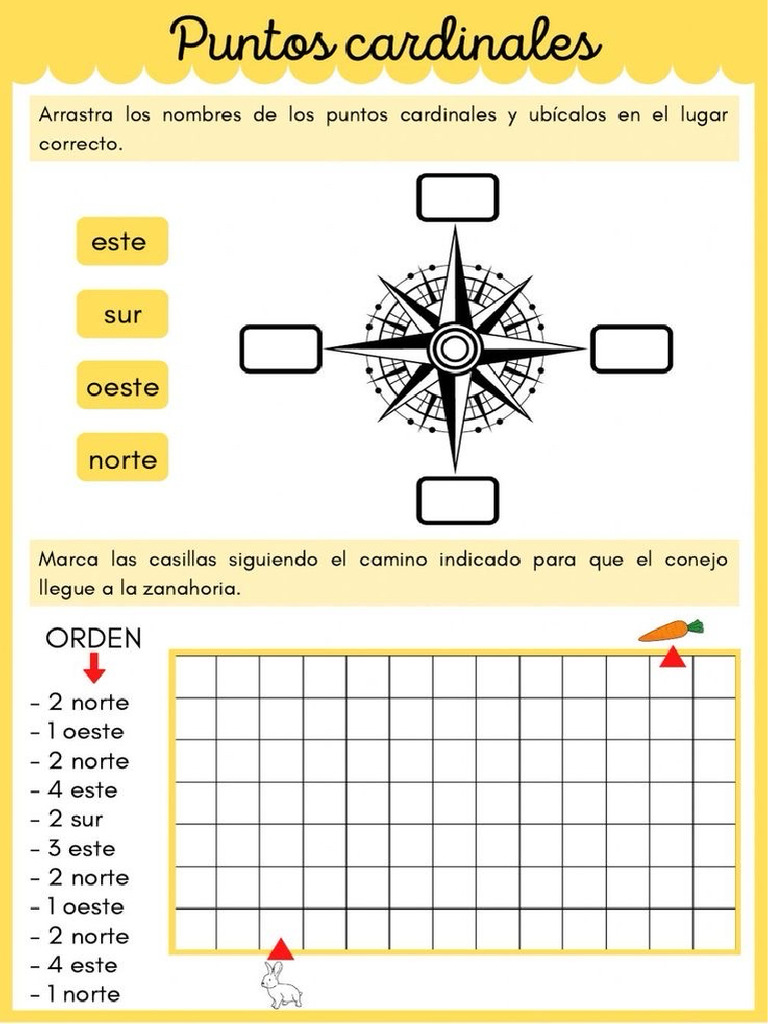 Actividad - Puntos Cardinales | PDF