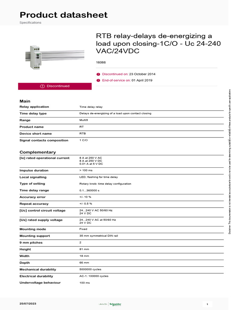 Schneider Legacy Products - 16066 | PDF | Relay | Alternating Current