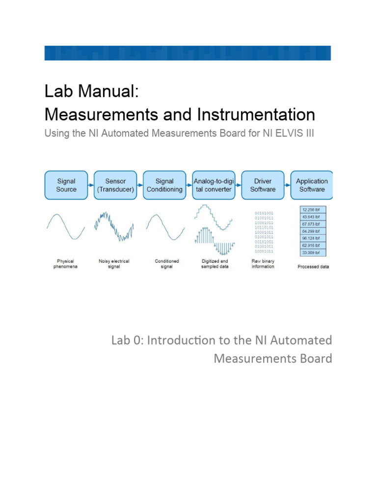Lab 0 - Intro To Automated Measurements Board | PDF | Analog To Digital ...