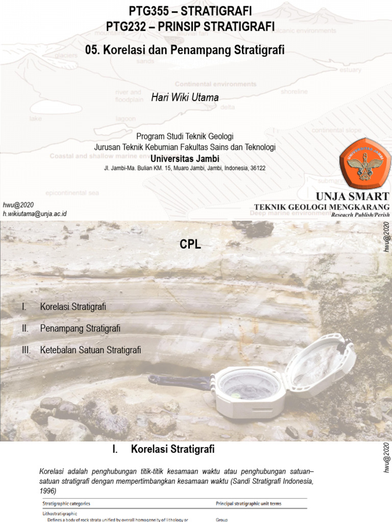 Korelasi dan Penampang Stratigrafi | PDF