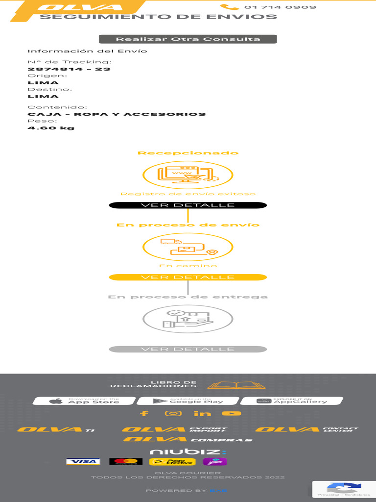 OLVA COURIER - Olva Courier Seguimiento de Envíos | PDF