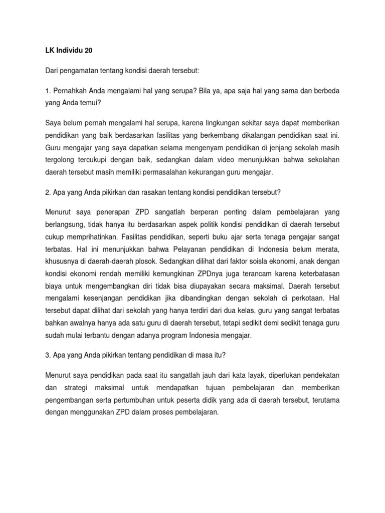 Mulai Diri LK 20 | PDF