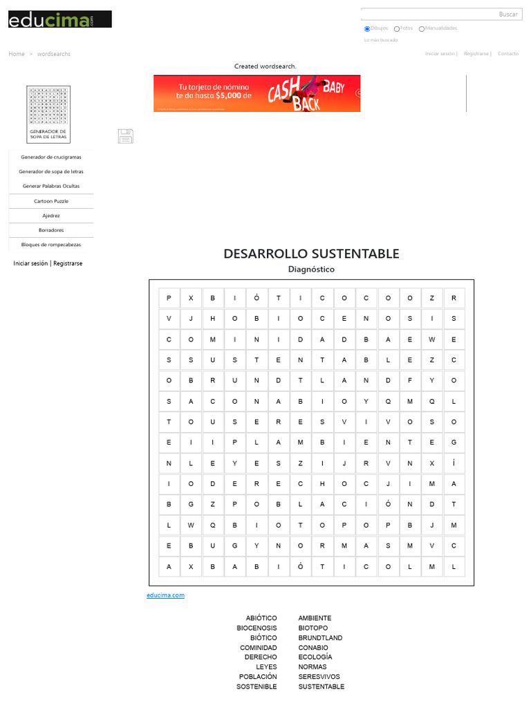 Sopa de Letras | PDF | Ciencias de la Tierra | Ecología comunitaria