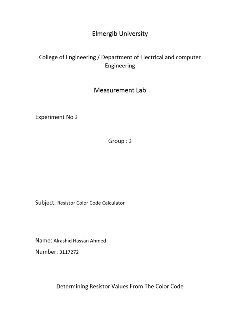 Measure Lap, Exp 3 | PDF