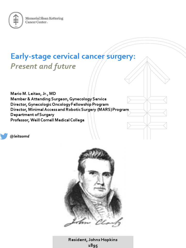 Cervix - Presente y Futuro Del Manejo Quirúrgico - Mario Leitao | PDF ...