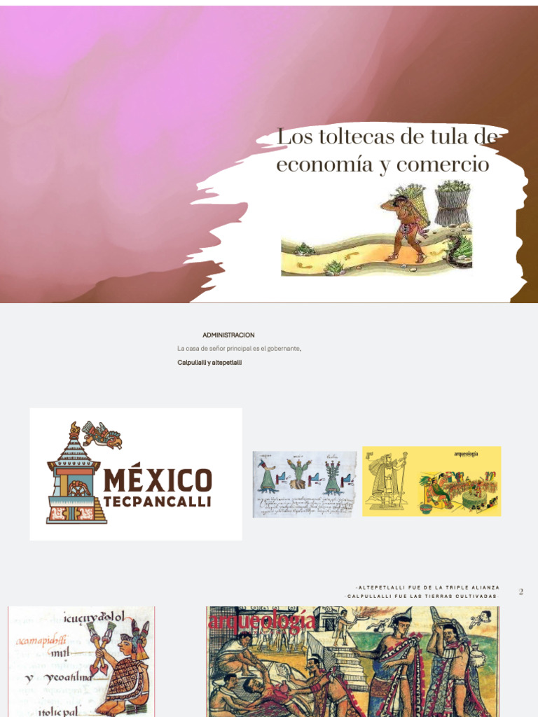 Los Toltecas de Tula de Economía y Comercio | PDF