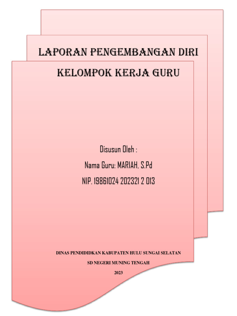 Laporan Pengembangan Diri Mariah | PDF