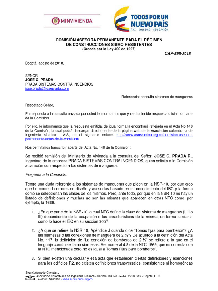 CAP-898-2018 - Remisión Ministerio de Vivienda - Jose Prada Consulta ...