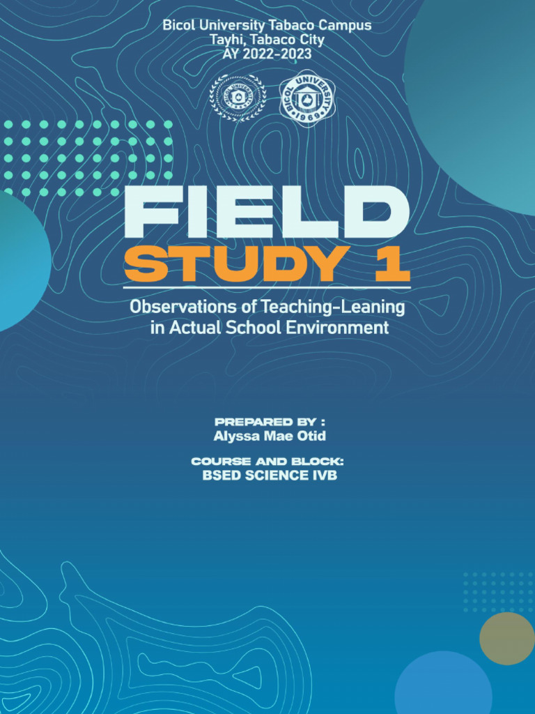 Field Study 1 Compilation of Worksheet e Portfolio | PDF | Classroom ...
