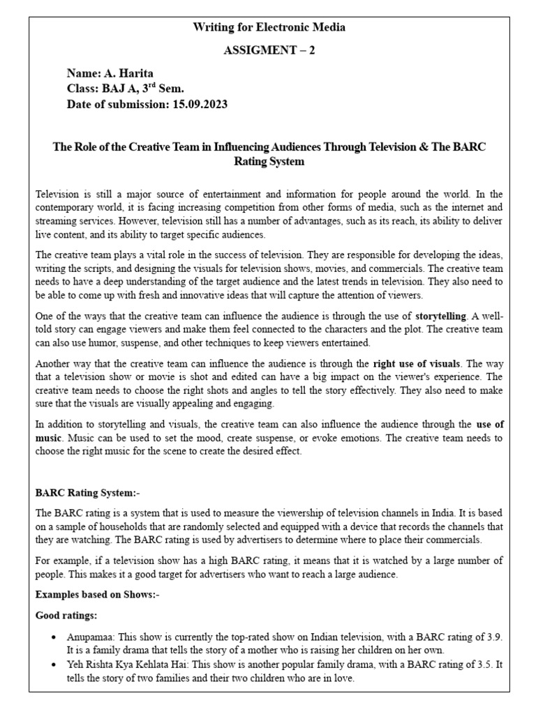 Ugc Ncert Prog | PDF | Audience Measurement | Television Advertisement