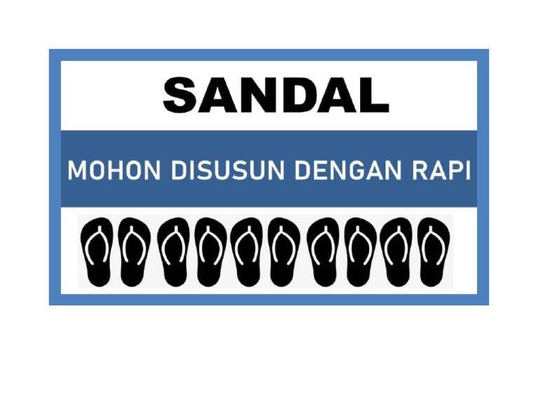 Sandal Mohon Disusun Rapi | PDF