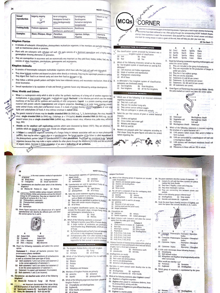 NCERT Fingertips - BIO Classification | PDF