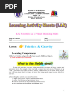 Detailed Lesson Plan | PDF | Friction | Learning