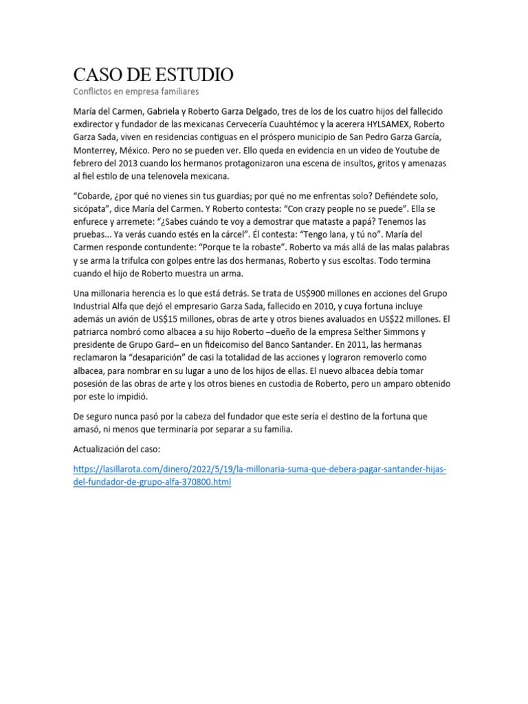 Actividad 6 - CASO 1 | PDF