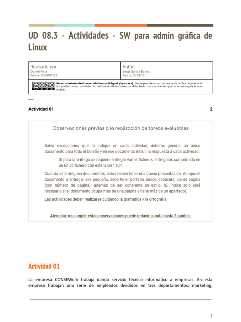 UD 08.3 - Actividades - Software para Administración Gráfica de Linux | PDF | Mi sql ...