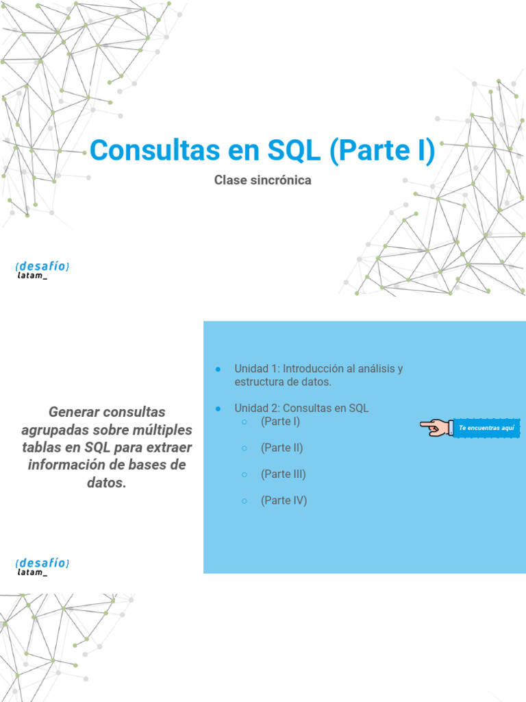 Presentación - Consultas en SQL (Parte I) | Descargar gratis PDF | SQL ...