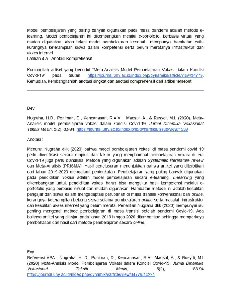 Latihan Materi 4b - Hari 3 (Anotasi Komprehensif) | PDF | Komputer