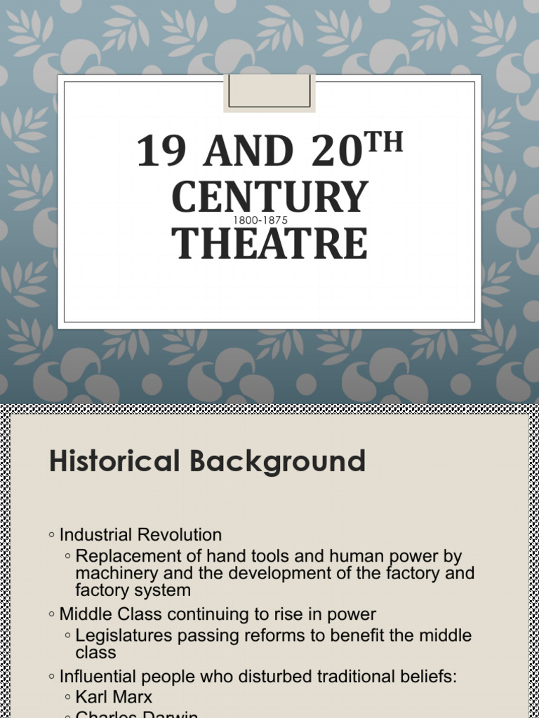 19th Century Theatre | PDF | Romanticism | Anton Chekhov