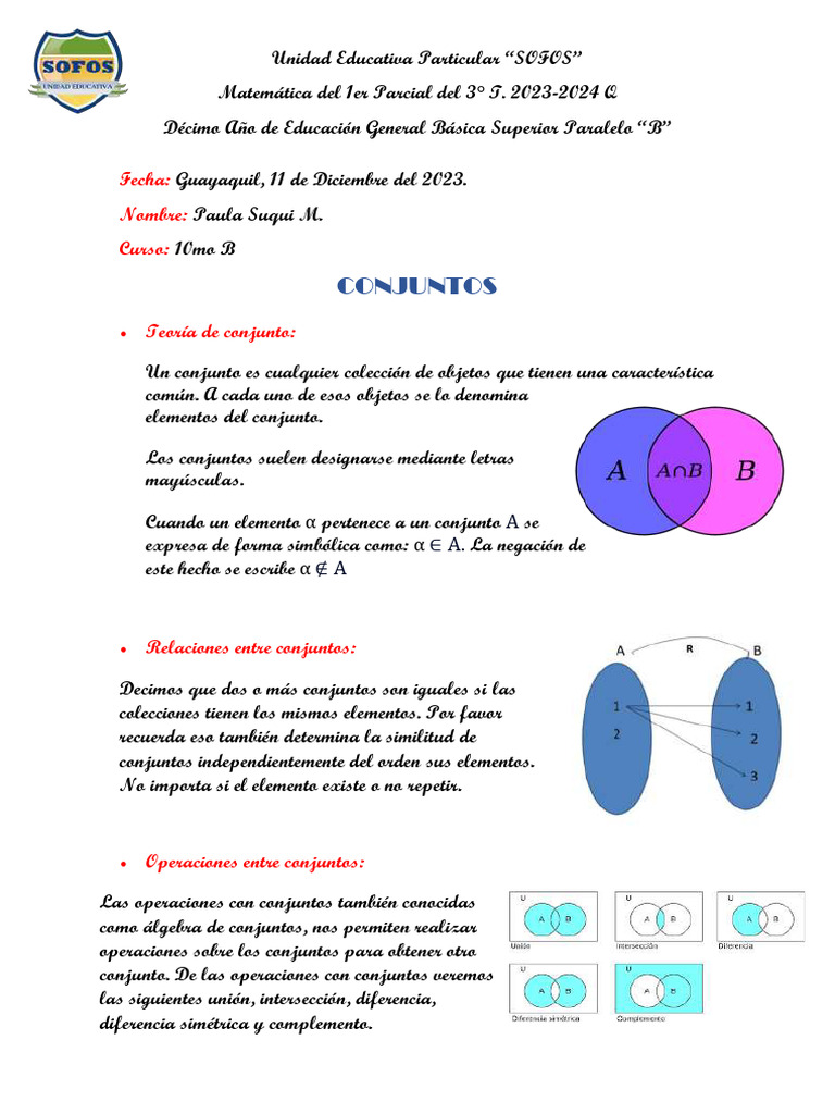 CONJUNTOS | PDF | Conjunto (Matemáticas) | Álgebra