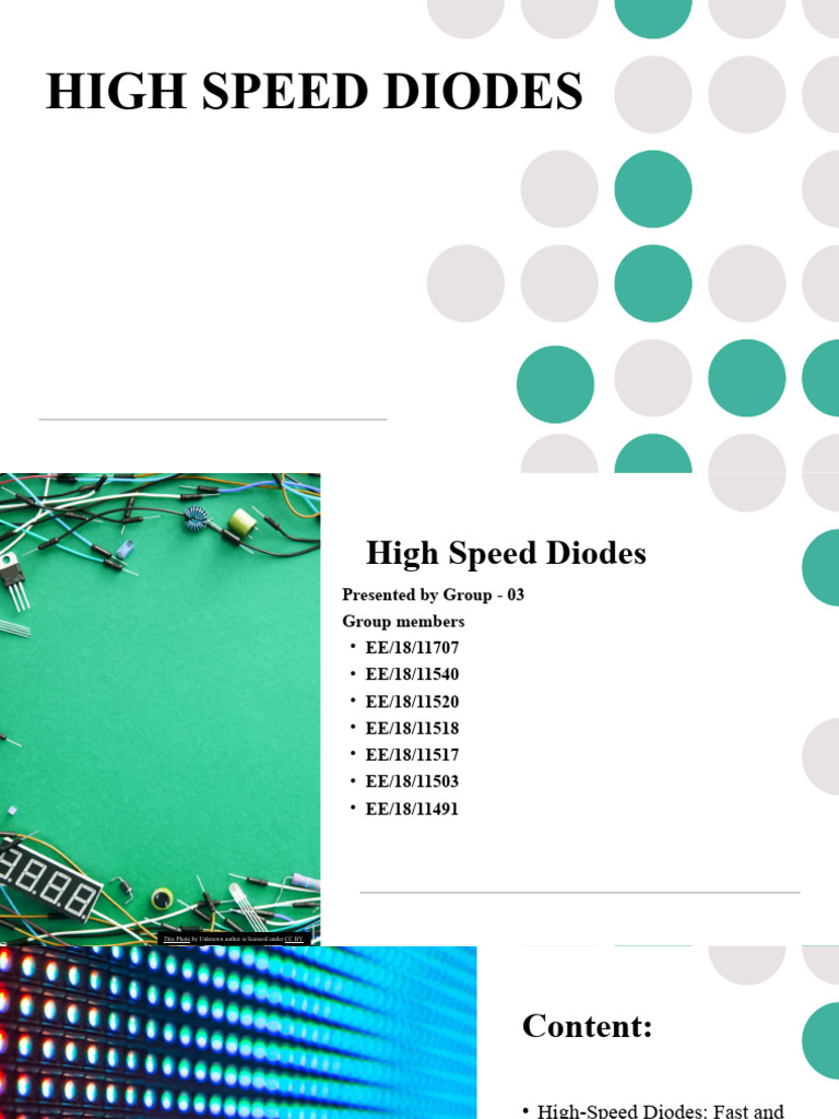 High-Speed Diodes: Types & Applications | PDF | Diode | Rectifier