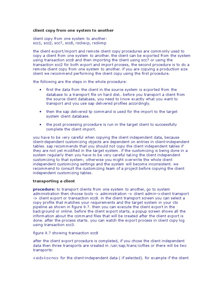 Client Export Import | PDF | Database Transaction | Databases
