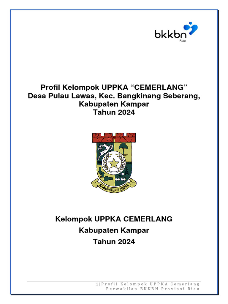 Profil Uppka Cemerlang Kabupaten Kampar - 2024 | PDF | Kesehatan Holistik