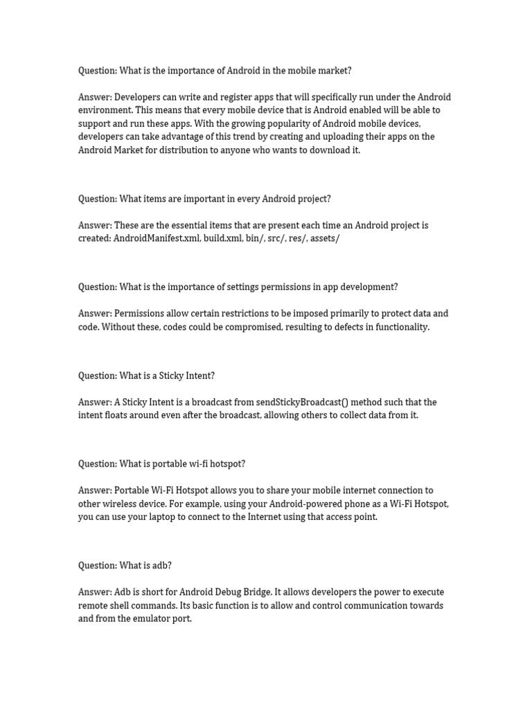 Importance of Android in Mobile Development | PDF | Android (Operating System) | Mobile App