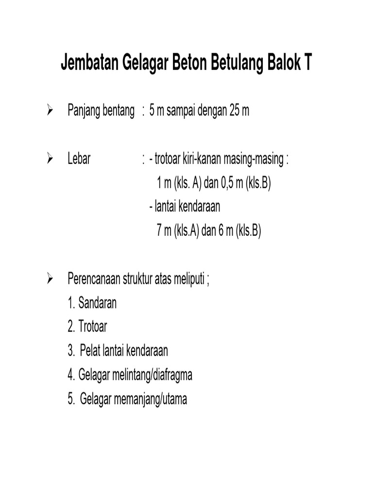 Perencanaan Bangunan Atas Balok T | PDF