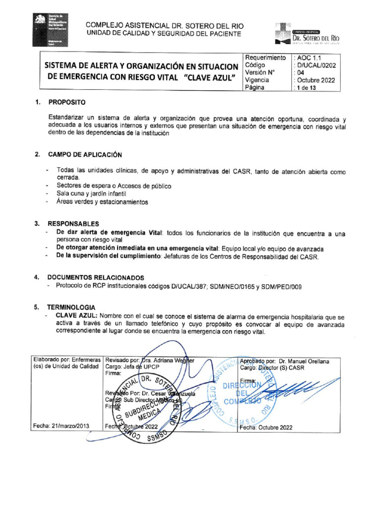 Sistema de Alerta y Organización en Situación de Emergencia Con Riesgo ...