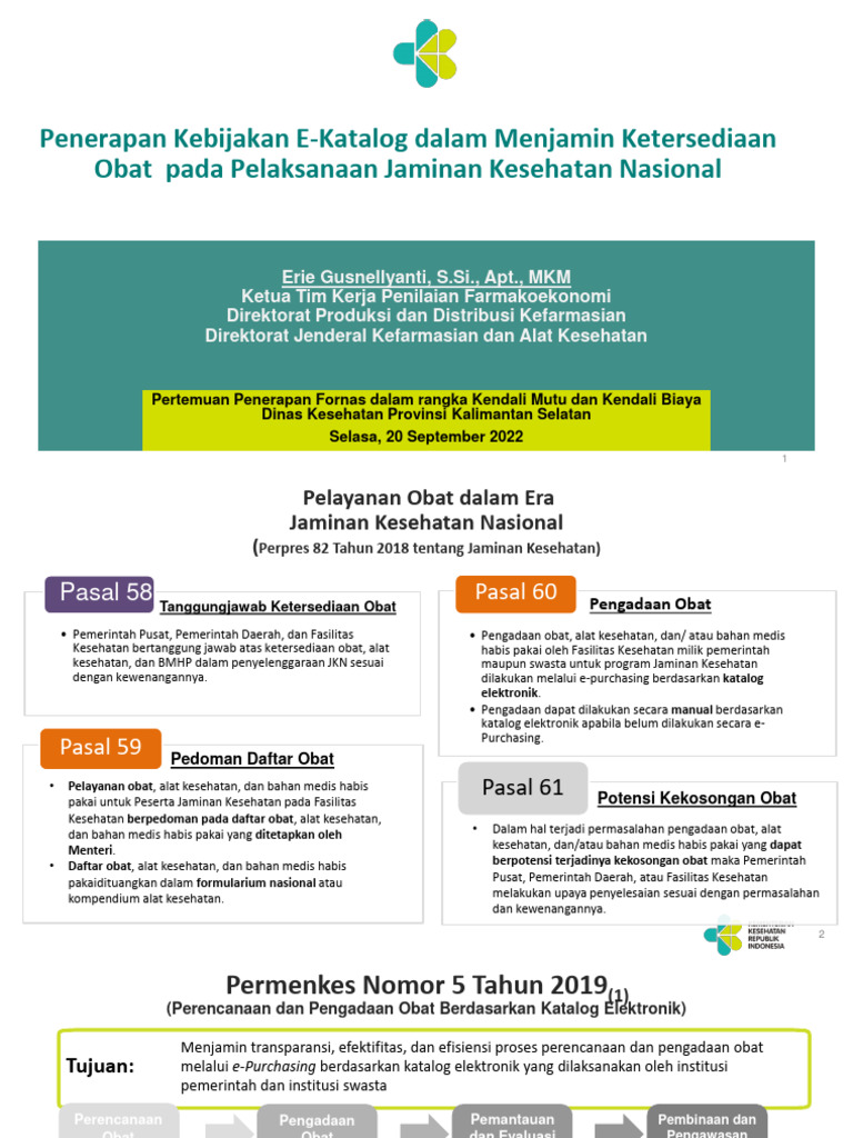 #3 - Paparan Kalsel 20 Sept 2022-Ekatalog | PDF