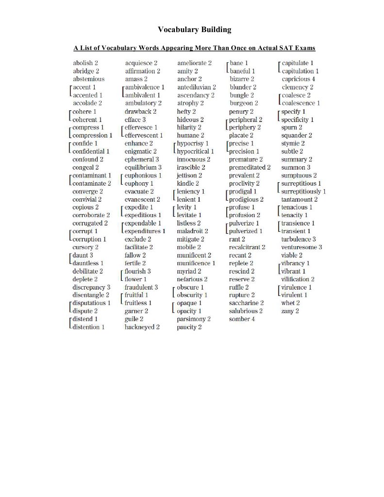 Vocabulary Building | PDF