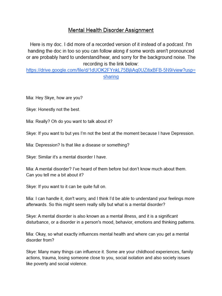 Health-Mental Disorder | PDF | Mental Disorder | Major Depressive Disorder