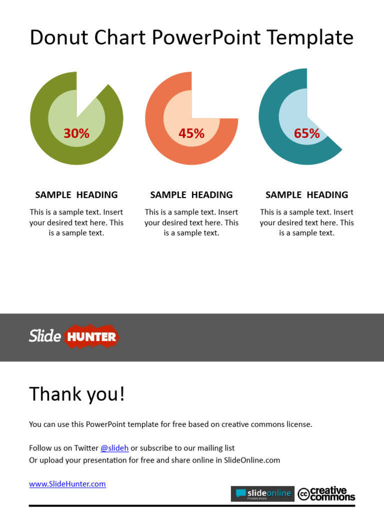9048 Donut Chart Powerpoint Template Simple | PDF