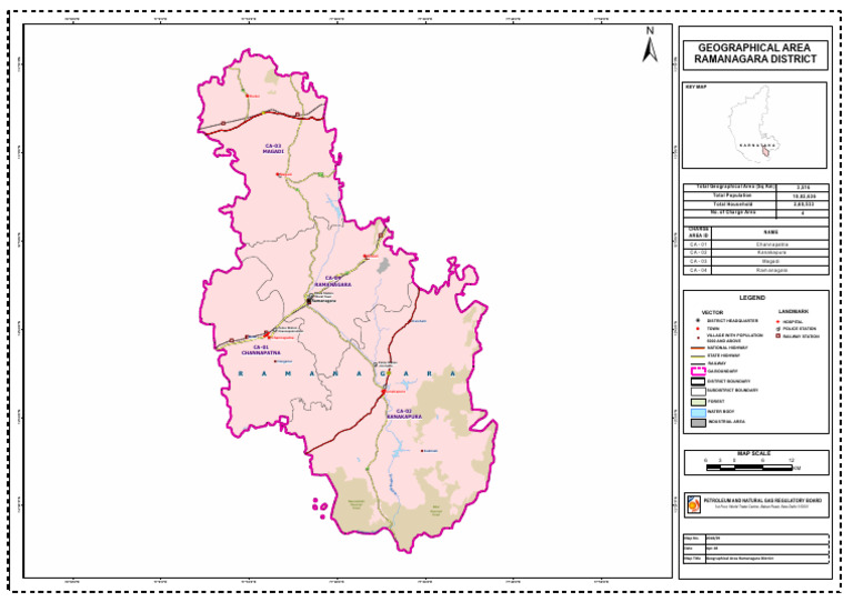 Ramanagara District Geographical Area Map | PDF