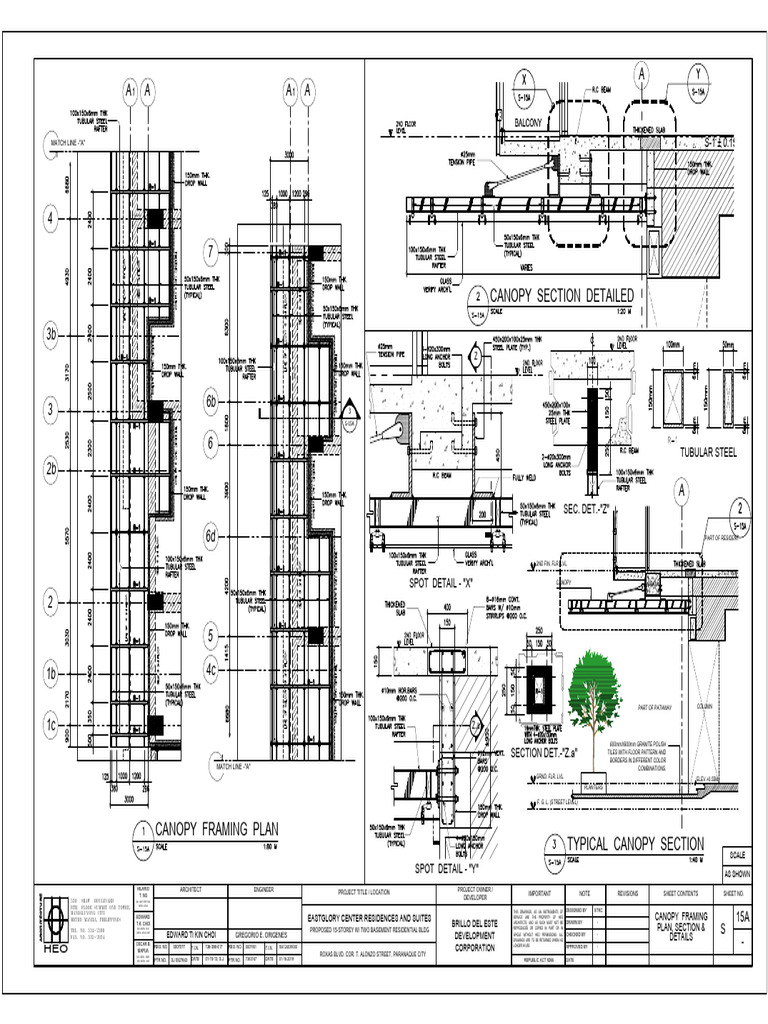 S-15A Detail of Canopy | PDF | Design | Architectural Design