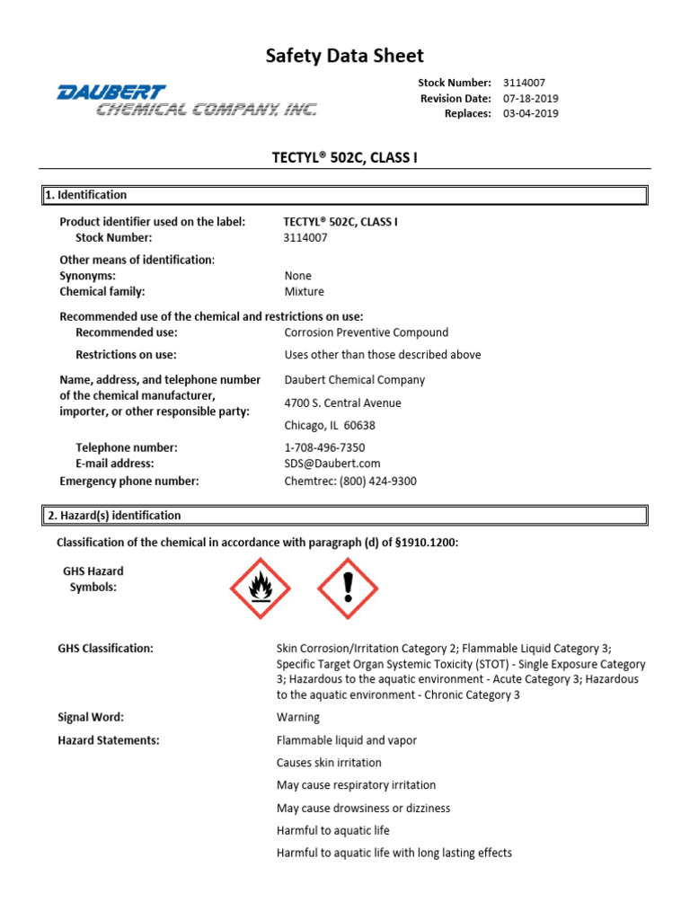 Tectyl-502C-Class-I (Corrosion Prevention Compound - 1 Quart-Mil-C ...