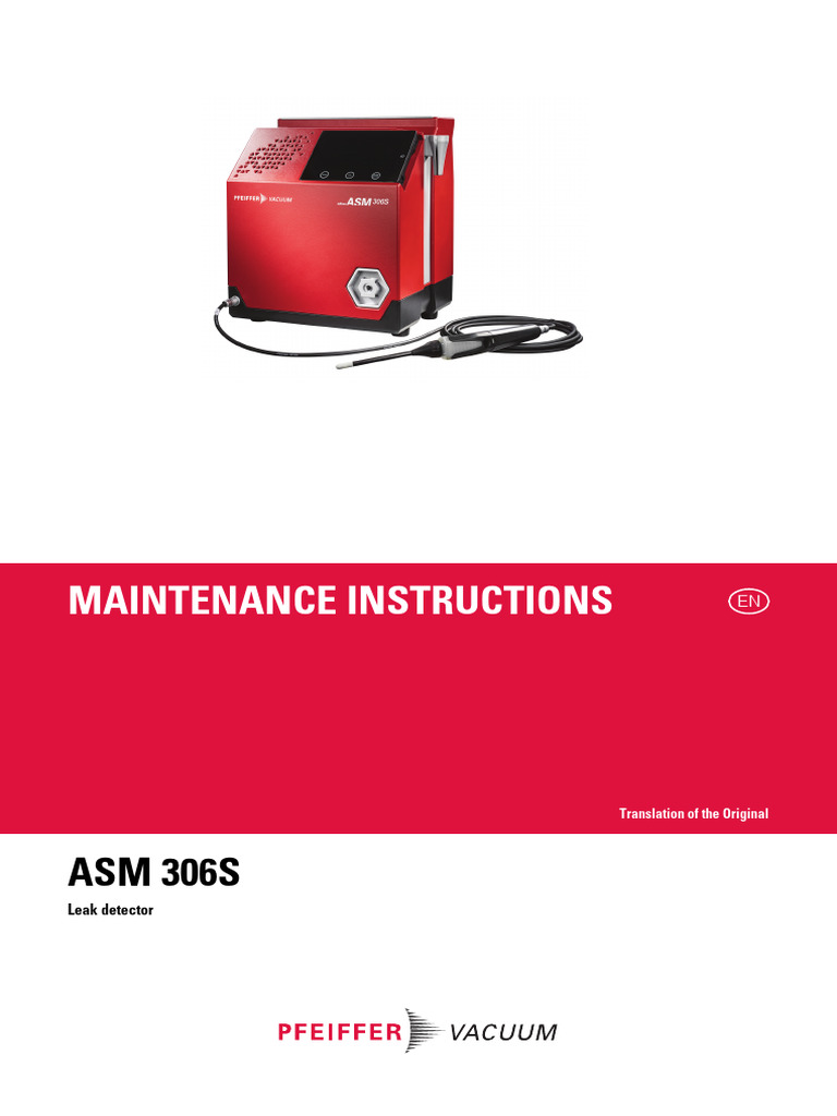 Pfeiffer ASM 306S Maintenance Instructions | PDF